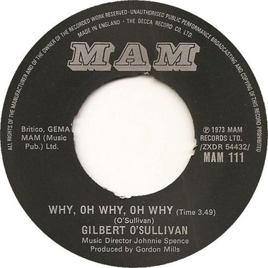Gilbert O'Sullivan - Why, Oh Why, Oh Why (Single) - Reviews - Album of ...