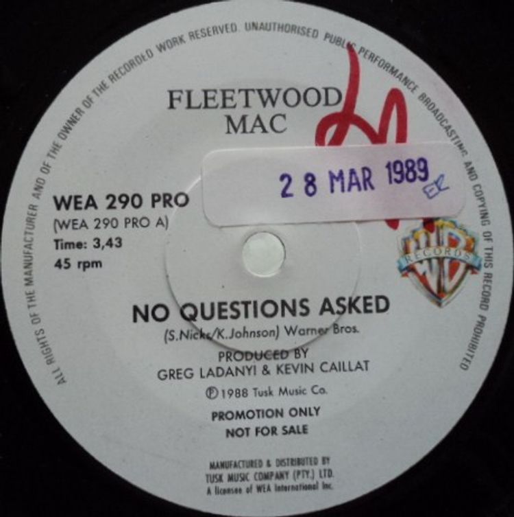 Fleetwood Mac - No Questions Asked (Single) - Reviews - Album of The Year