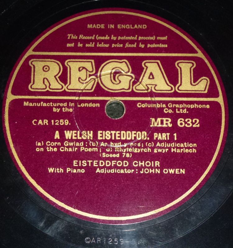 Eisteddfod Choir & Watcyn Watcyns - A Welsh Eisteddfod (Single ...