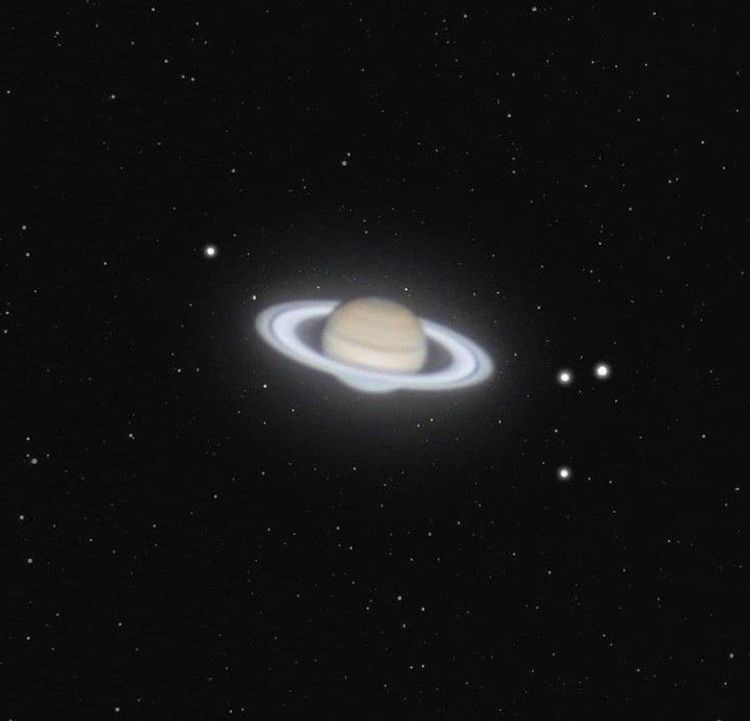 Celestial Void - A View Of the Rings Of Saturn From a Capsule Hurtling ...