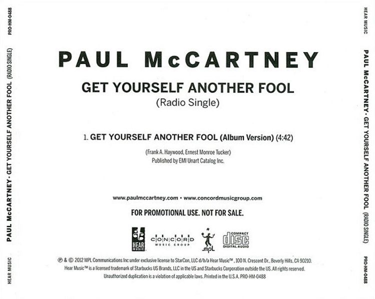 Paul McCartney - Get Yourself Another Fool (Single) - Reviews - Album ...