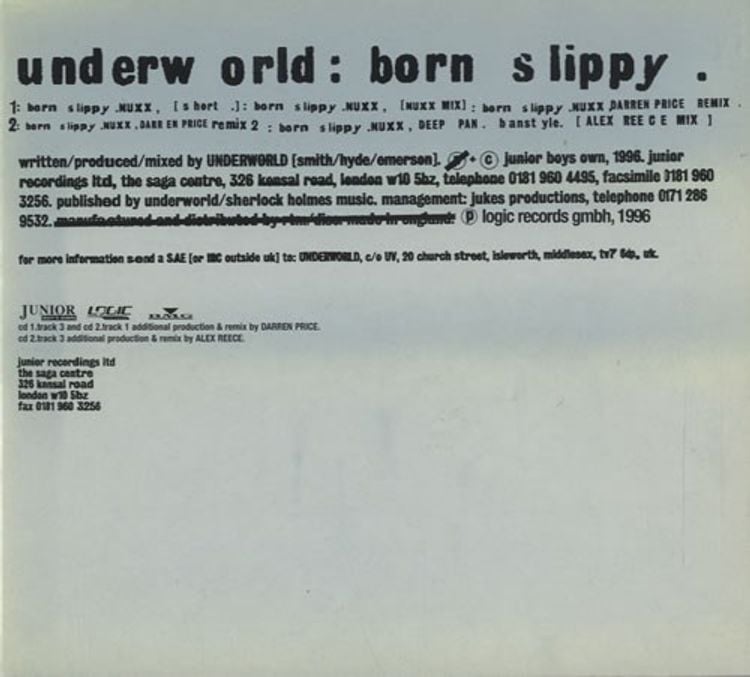 Underworld - Born Slippy (Single) - Reviews - Album of The Year