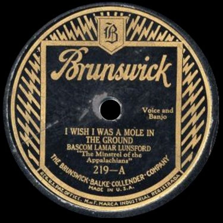 Bascom Lamar Lunsford - I Wish I Was a Mole in the Ground / Mountain ...